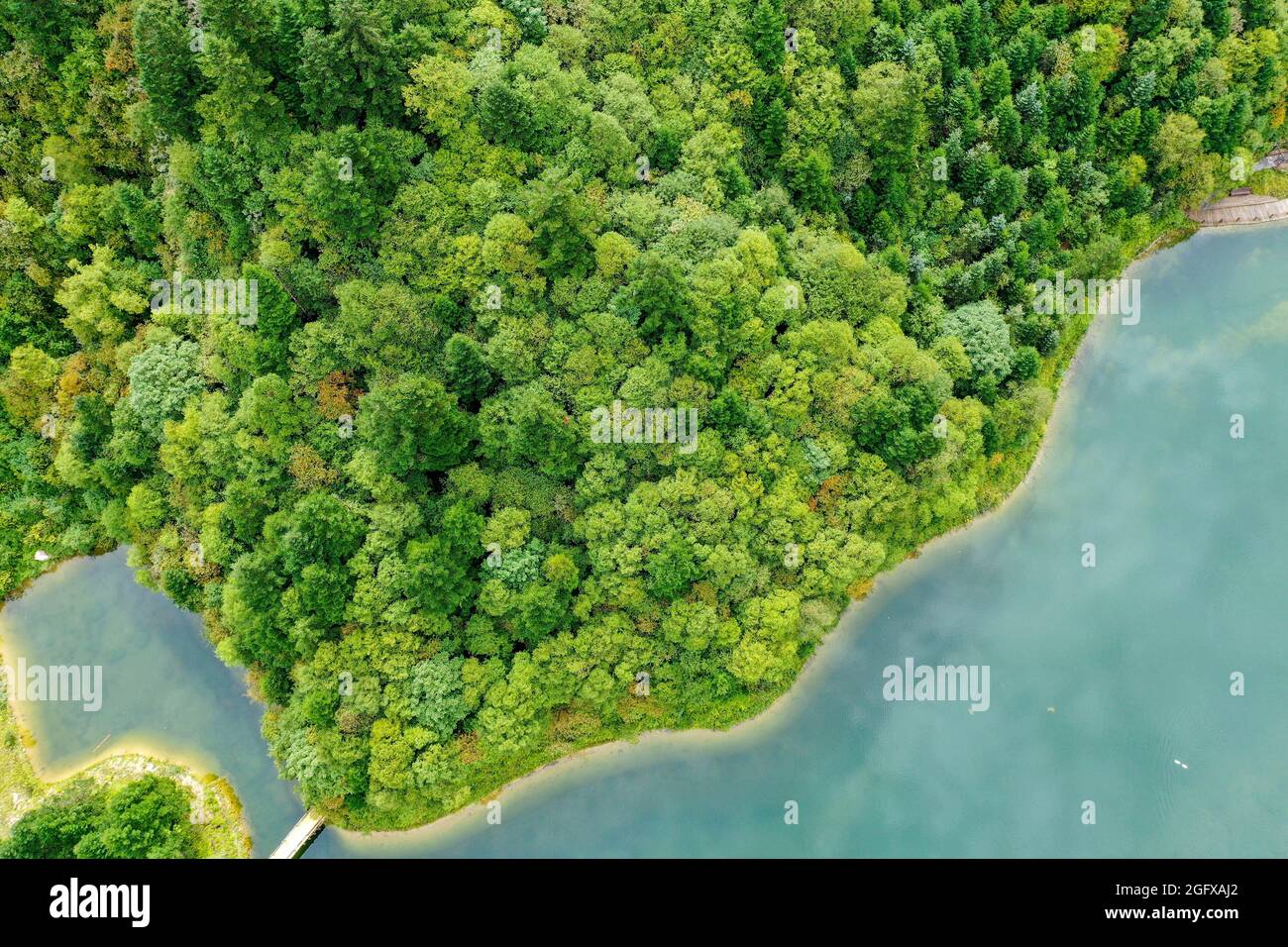 (210827) -- DANGCHANG, Aug. 27, 2021 (Xinhua) -- Aerial photo taken on ...