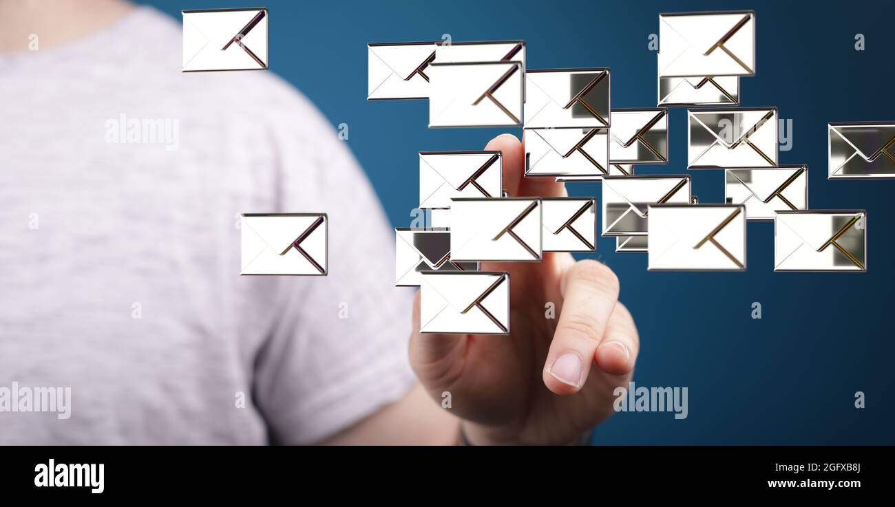 Email Inbox Electronic Communication Graphics Concept Stock Photo - Alamy