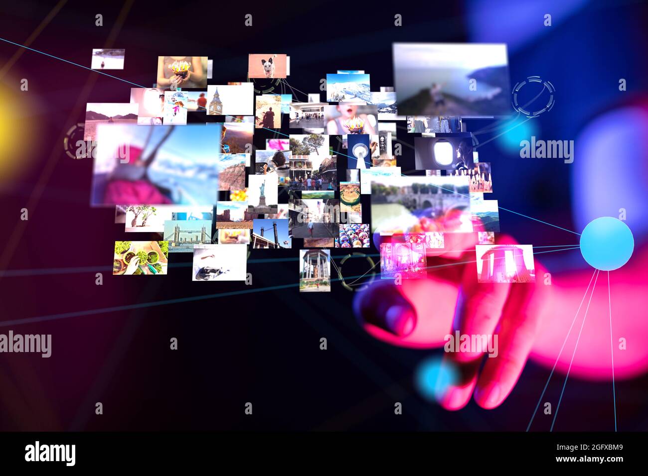 Internet broadband and multimedia streaming entertainment Stock Photo ...