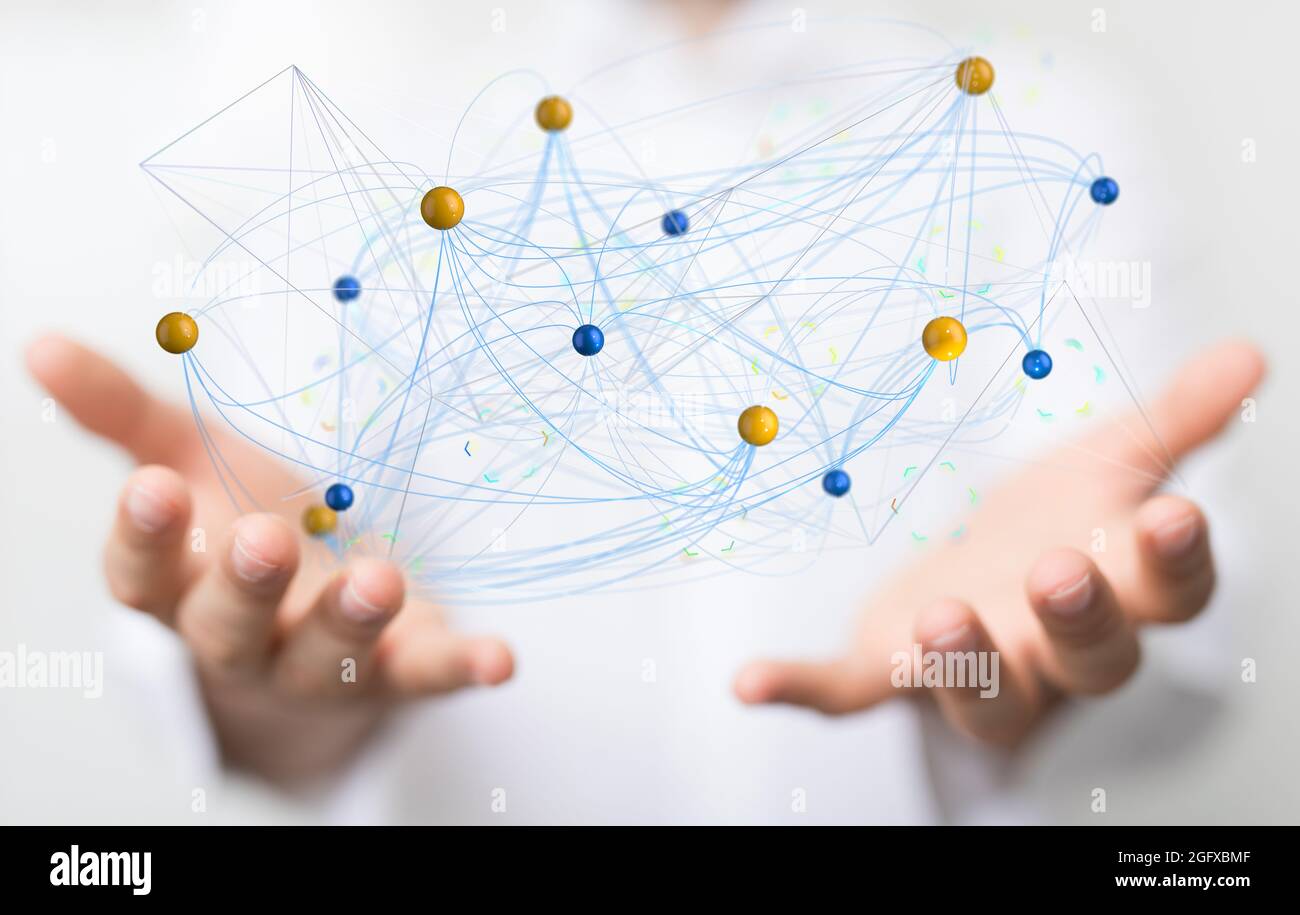 Abstract technology group and data Stock Photo - Alamy