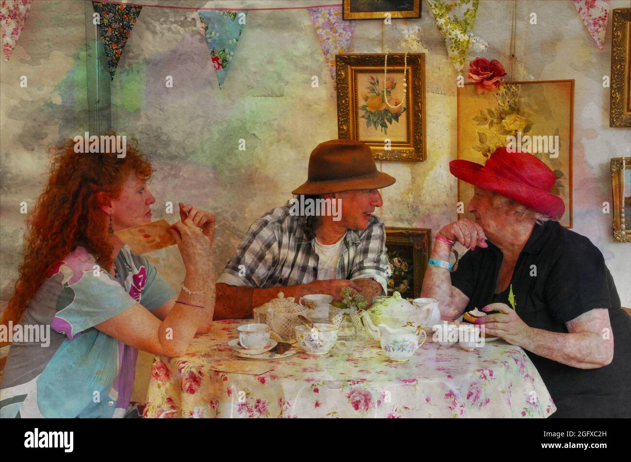 Cup of tea and a chat hi-res stock photography and images - Alamy