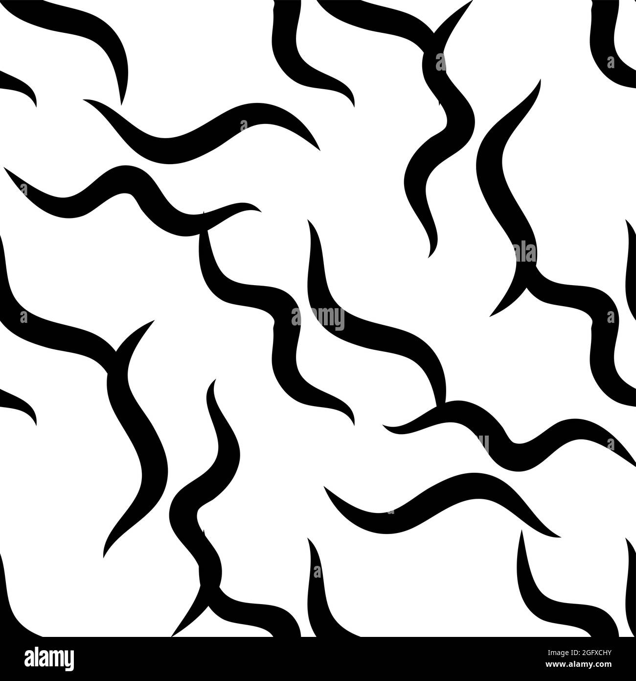 Zebra Stripes black and white pattern. Seamless Stock Vector Image ...