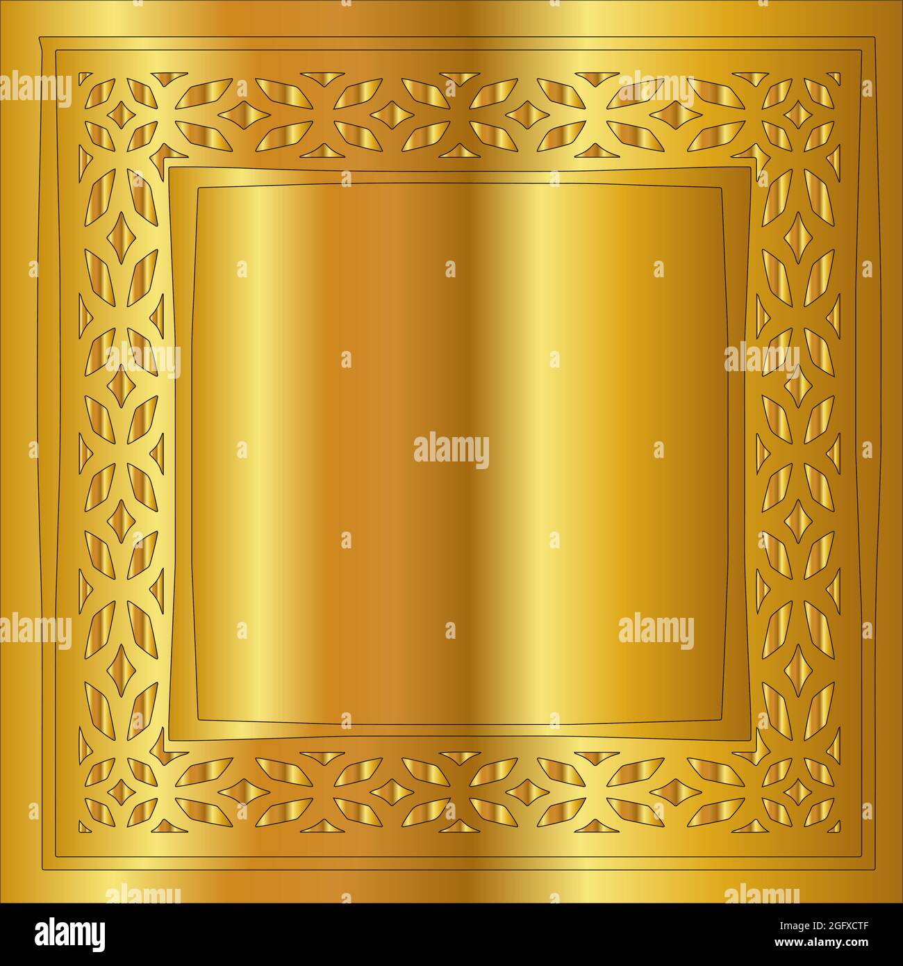 gold frame for design template. Elegant element for design in Eastern ...