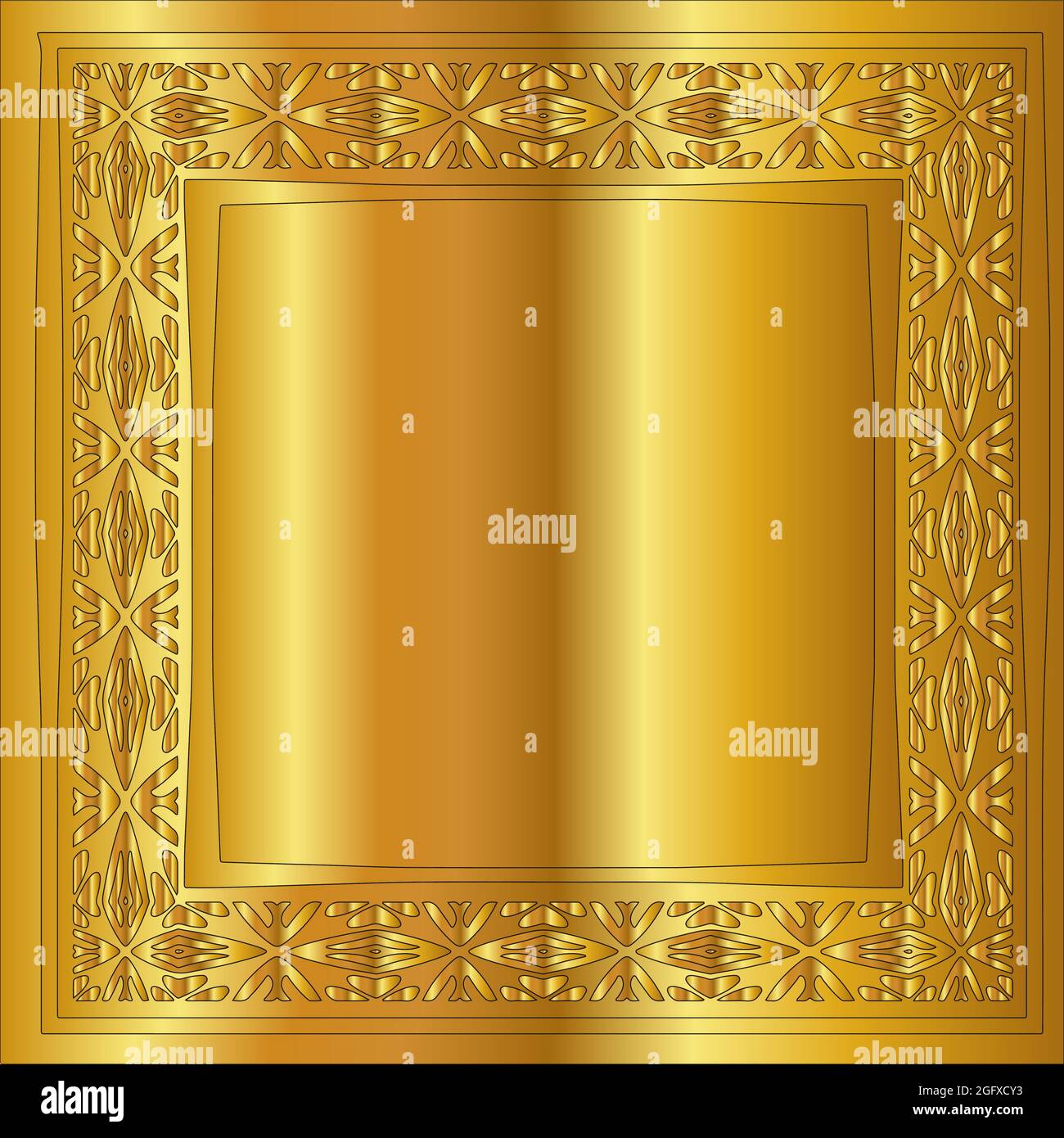 gold frame for design template. Elegant element for design in Eastern ...
