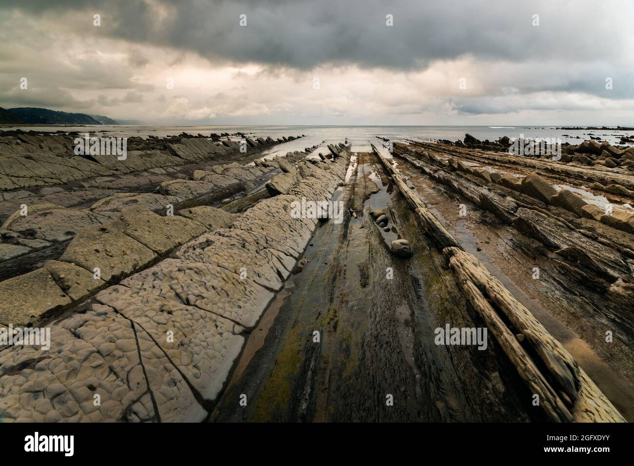 Flysch in basque country coast Stock Photo - Alamy