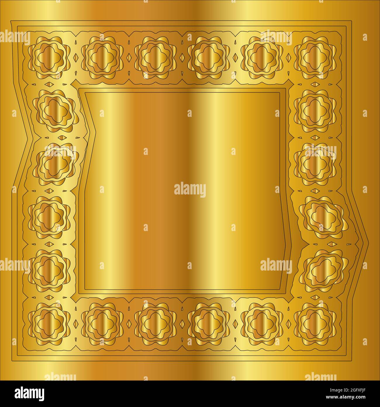 Elegant Gold Border Vector