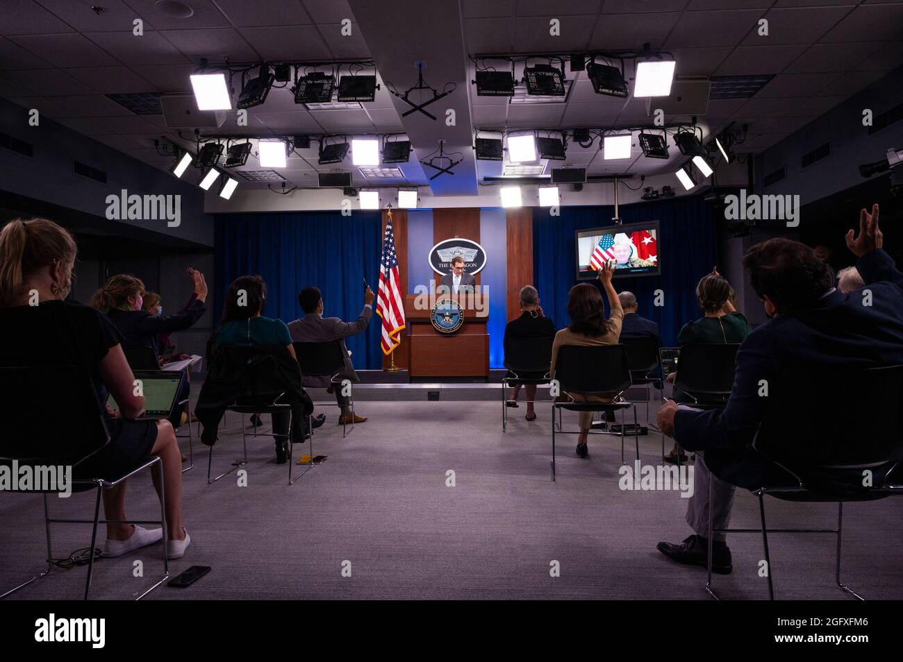 Pentagon Press Secretary John F. Kirby and Marine Corps Gen. Kenneth F ...