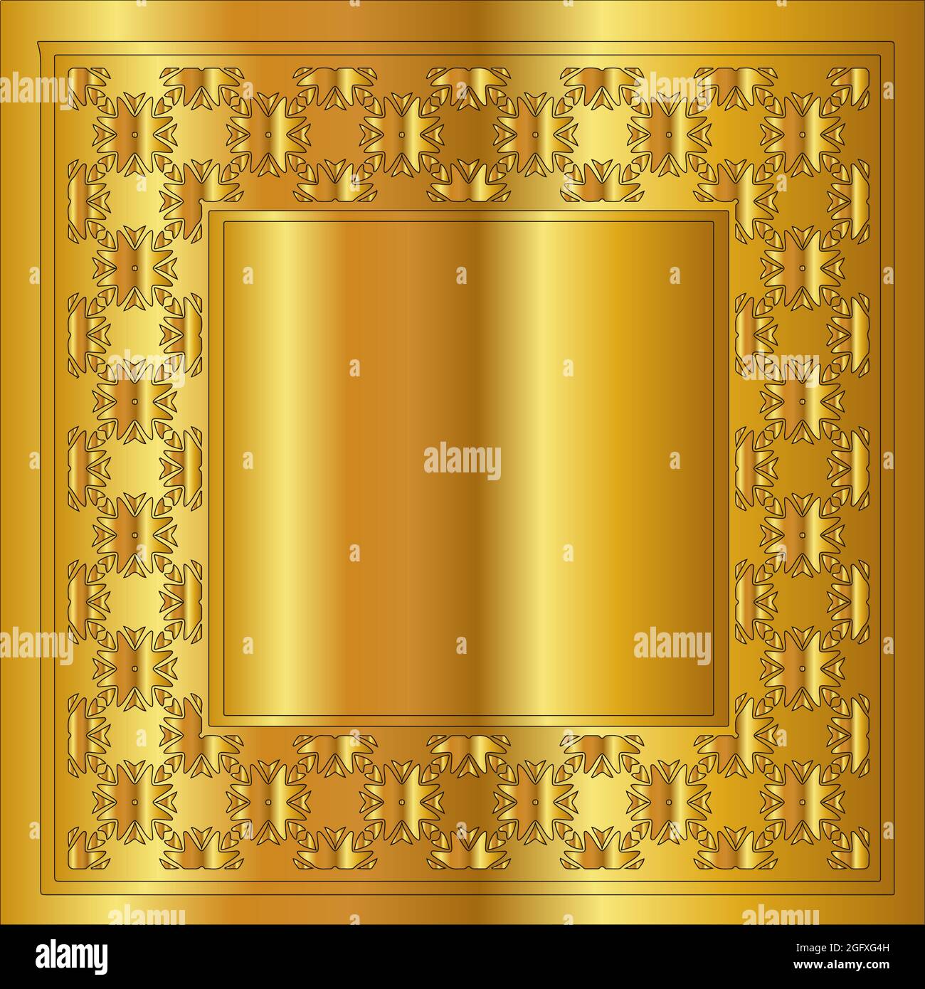 gold frame for design template. Elegant element for design in Eastern ...