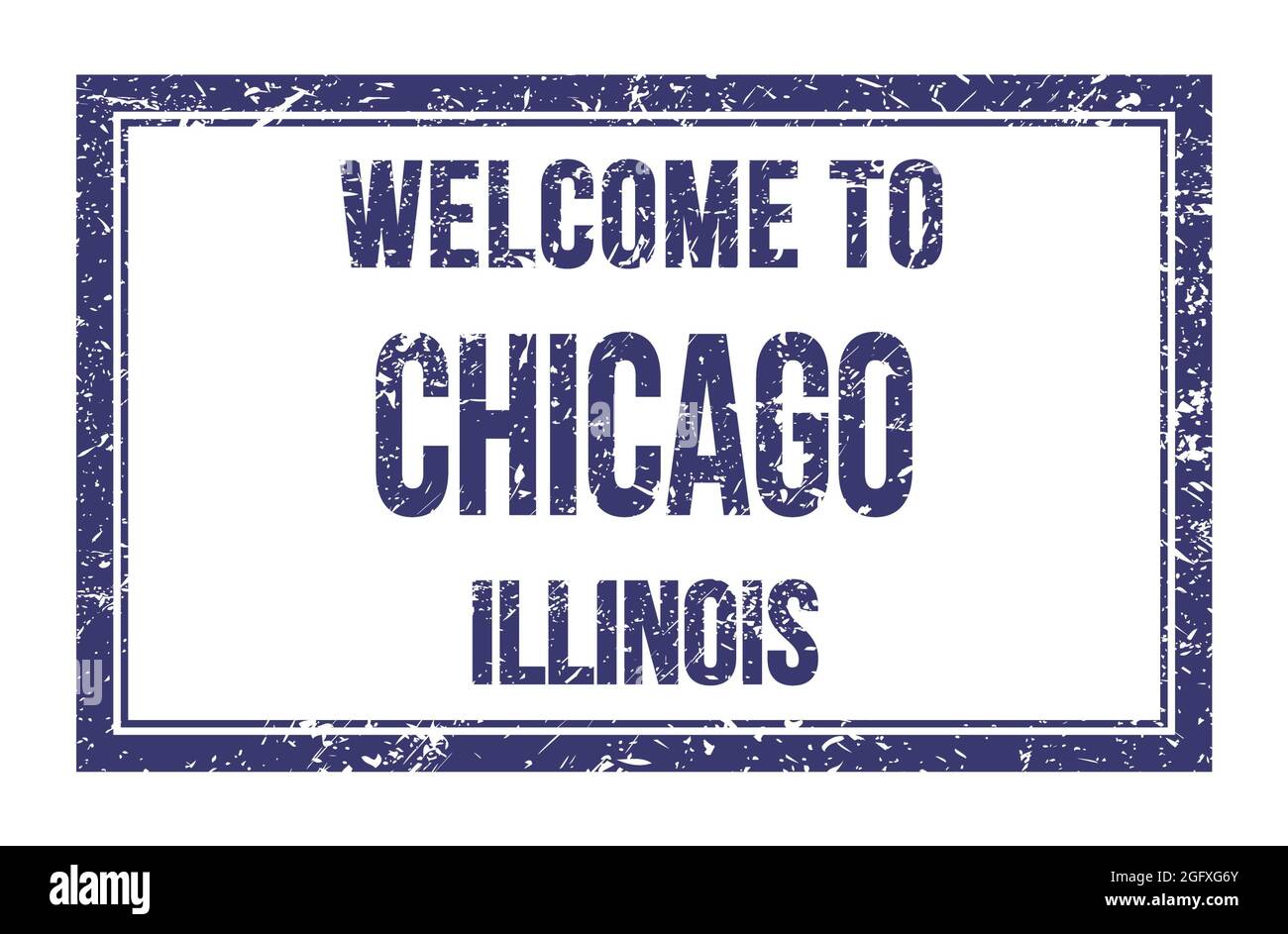 WELCOME TO CHICAGO - ILLINOIS, words written on blue rectangle post ...