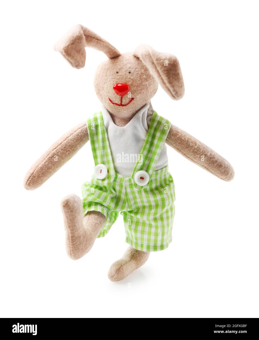 Cute cuddly bunny on white background Stock Photo - Alamy