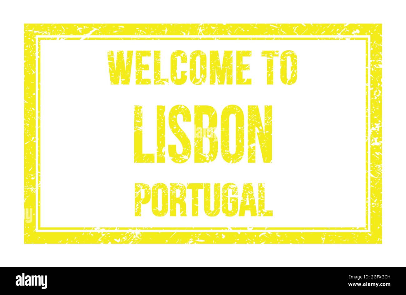Welcome lisbon stamp hi-res stock photography and images - Alamy
