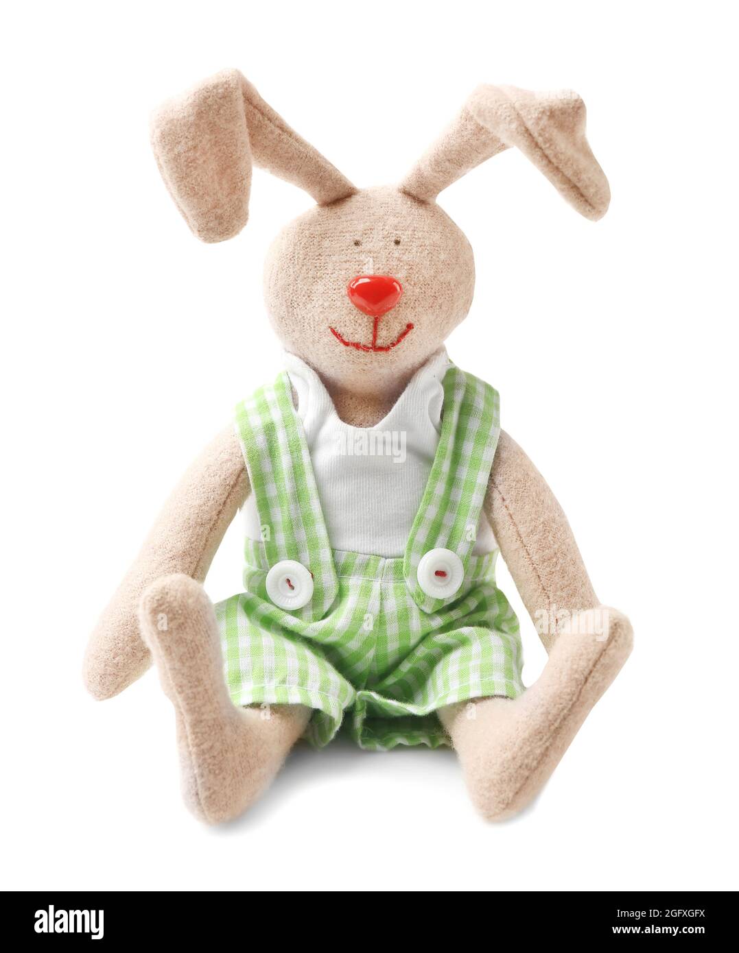 Cute cuddly bunny on white background Stock Photo - Alamy