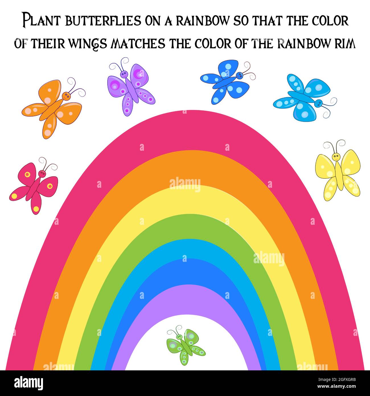 Children's educational game for the little ones to find the match of ...