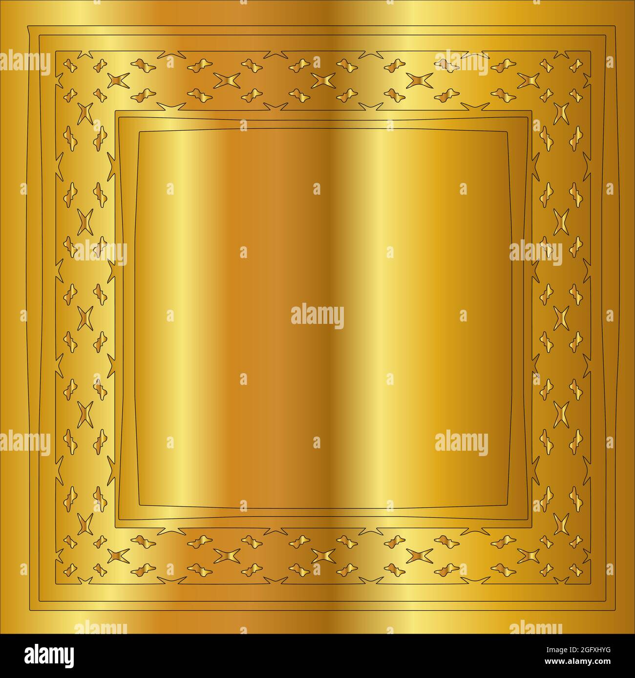 gold frame for design template. Elegant element for design in Eastern ...