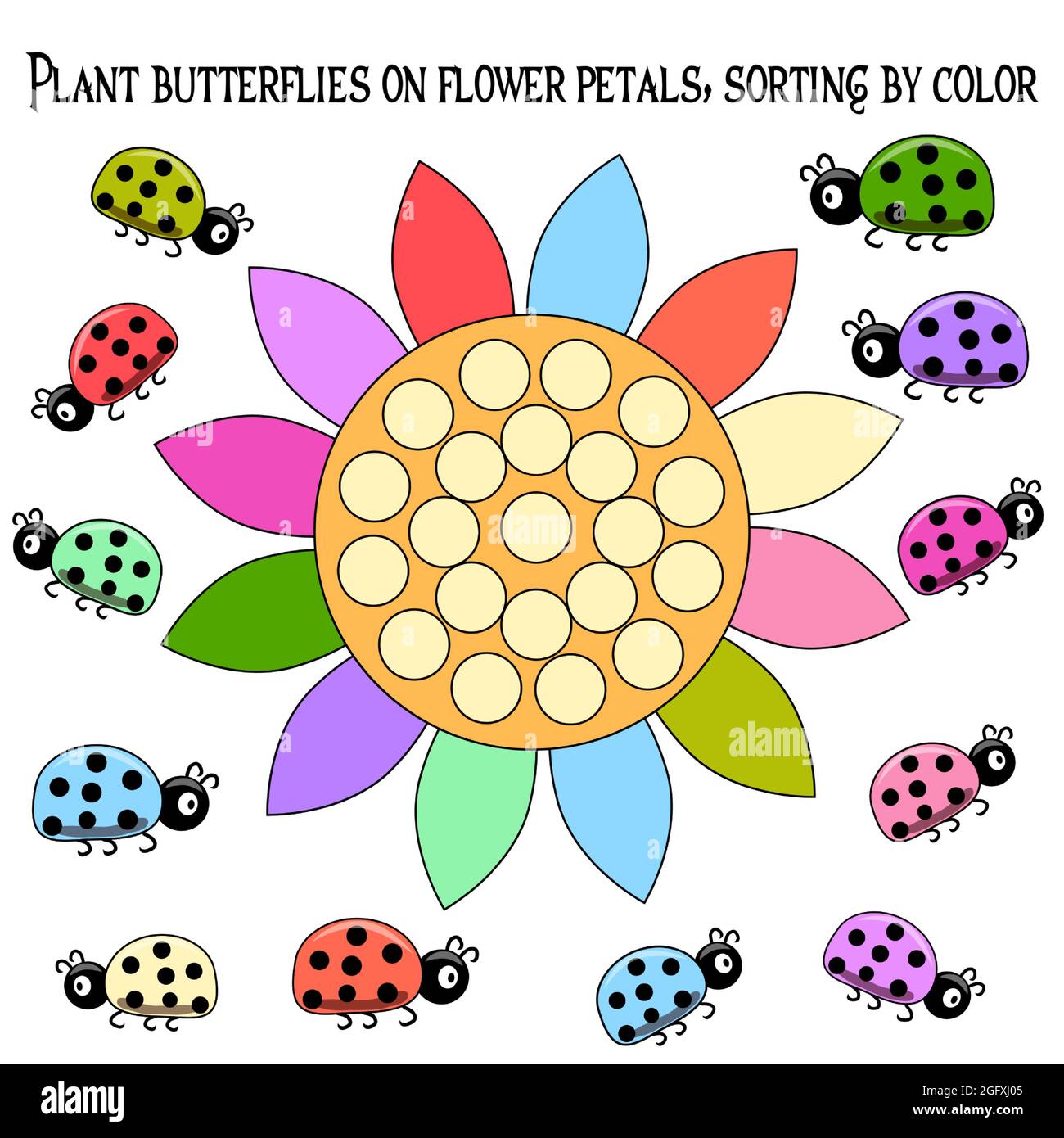 Children's educational game for the little ones to find the matching ...