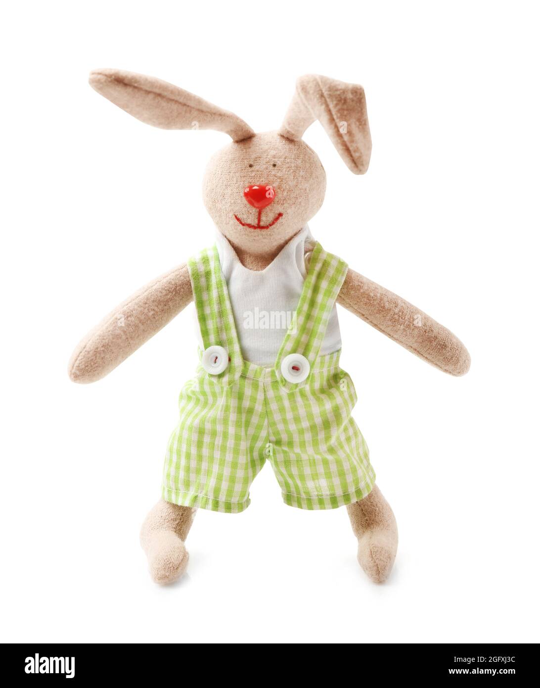 Cute cuddly bunny on white background Stock Photo - Alamy