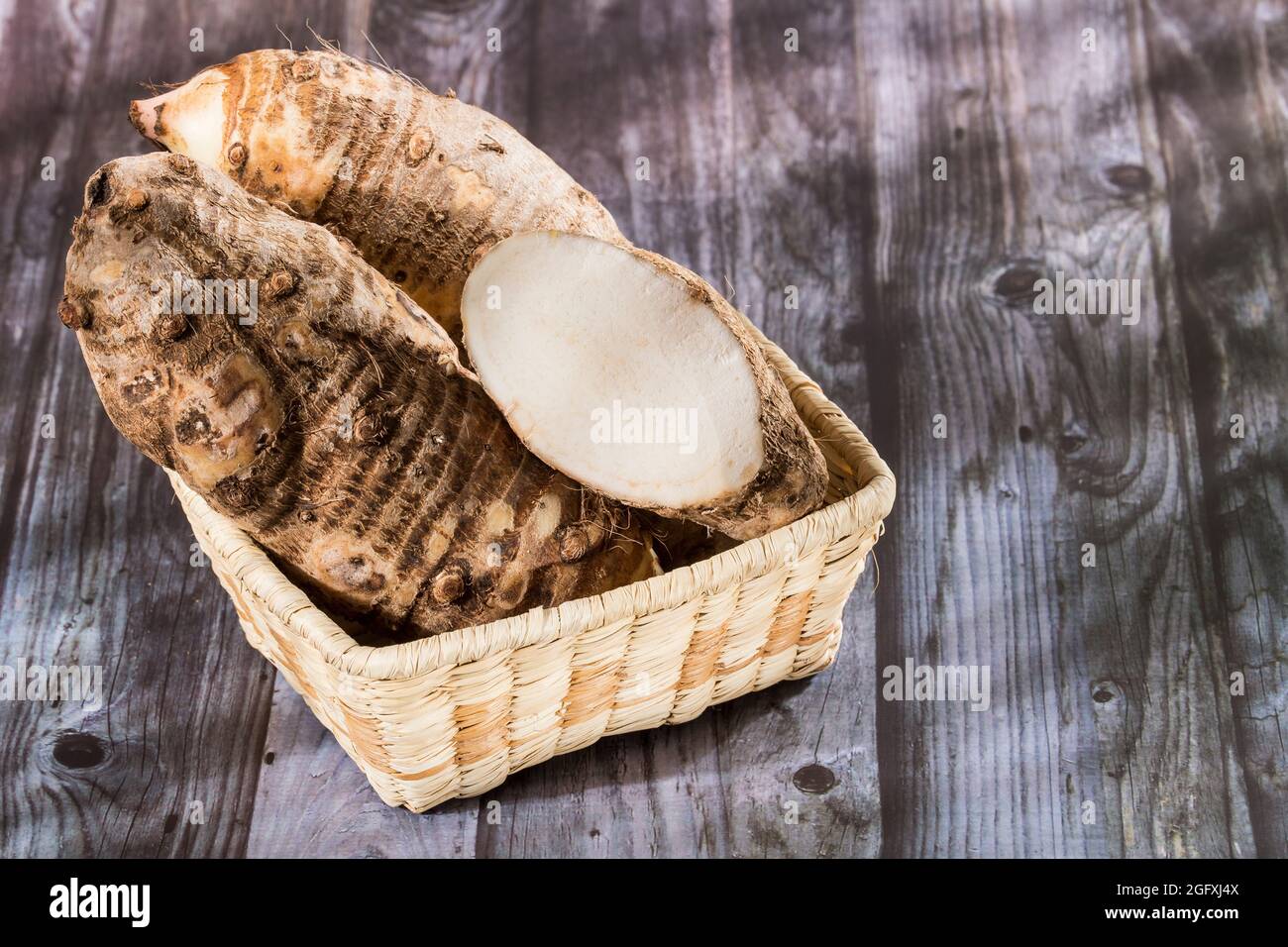 Malanga Edible Tuber - Root Of The Plant Called Colocasia Esculenta ...
