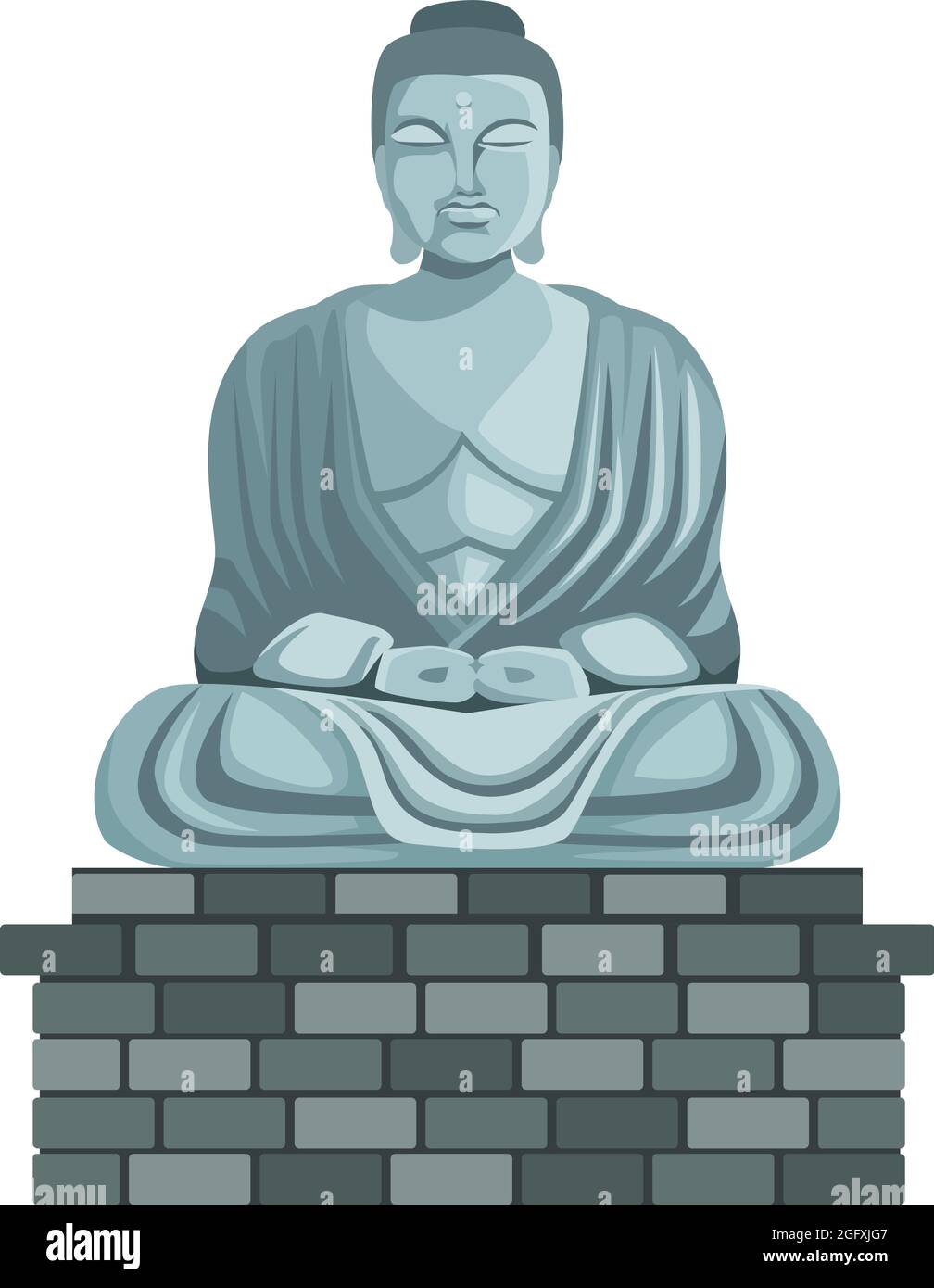 budha japanese statue Stock Vector Image & Art - Alamy