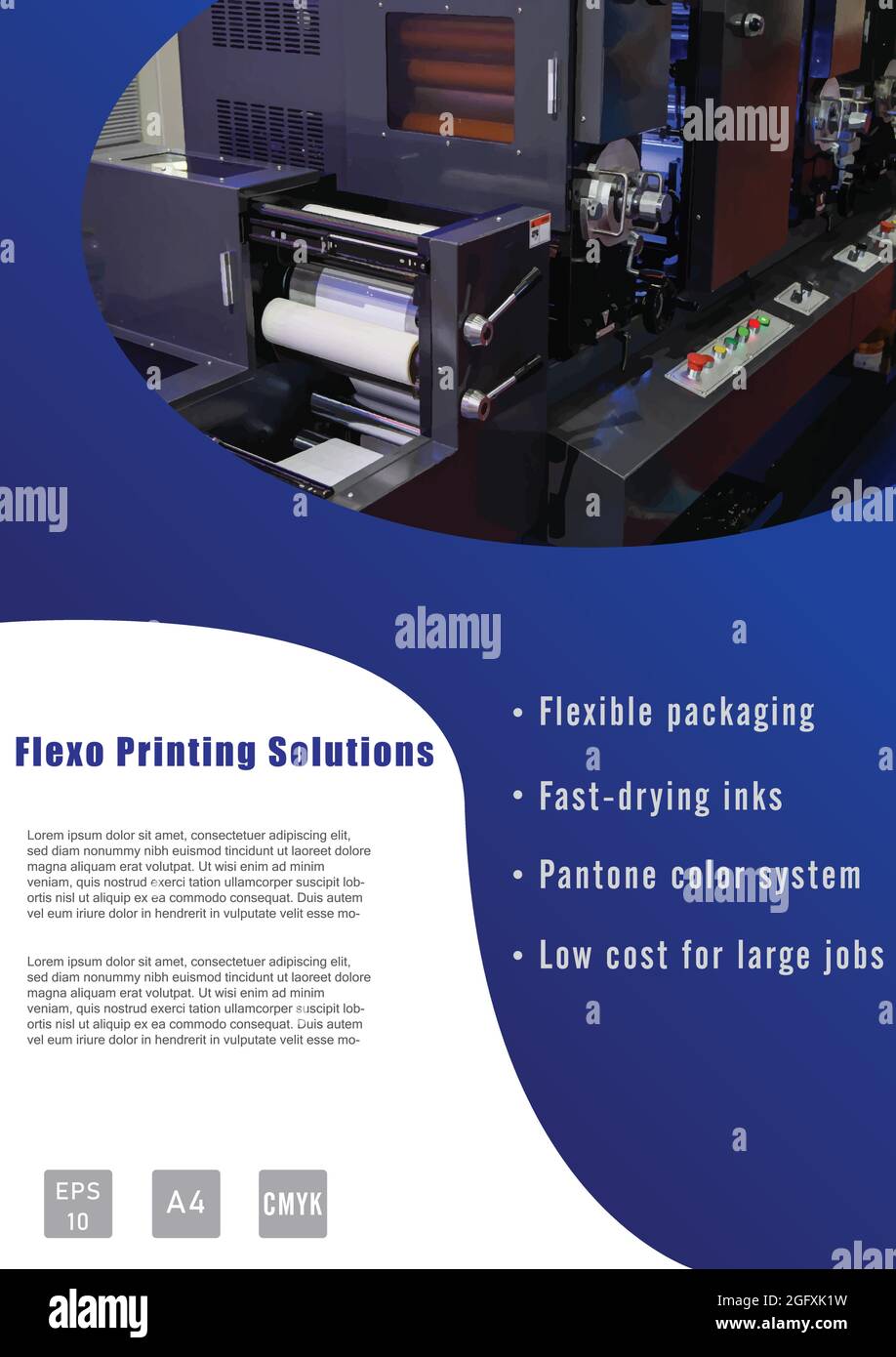 Flexographic printing Stock Vector Images - Alamy