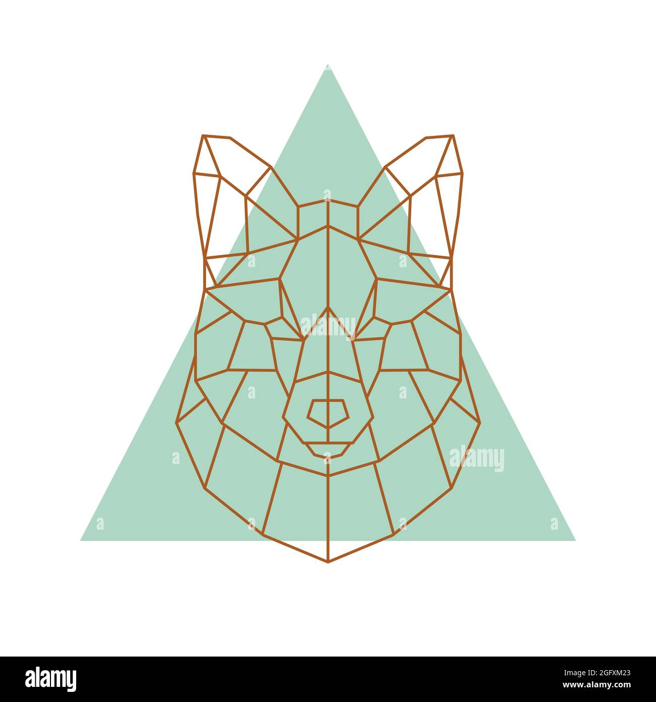 Geometric head of a fox. Vector illustration Stock Vector Image & Art ...