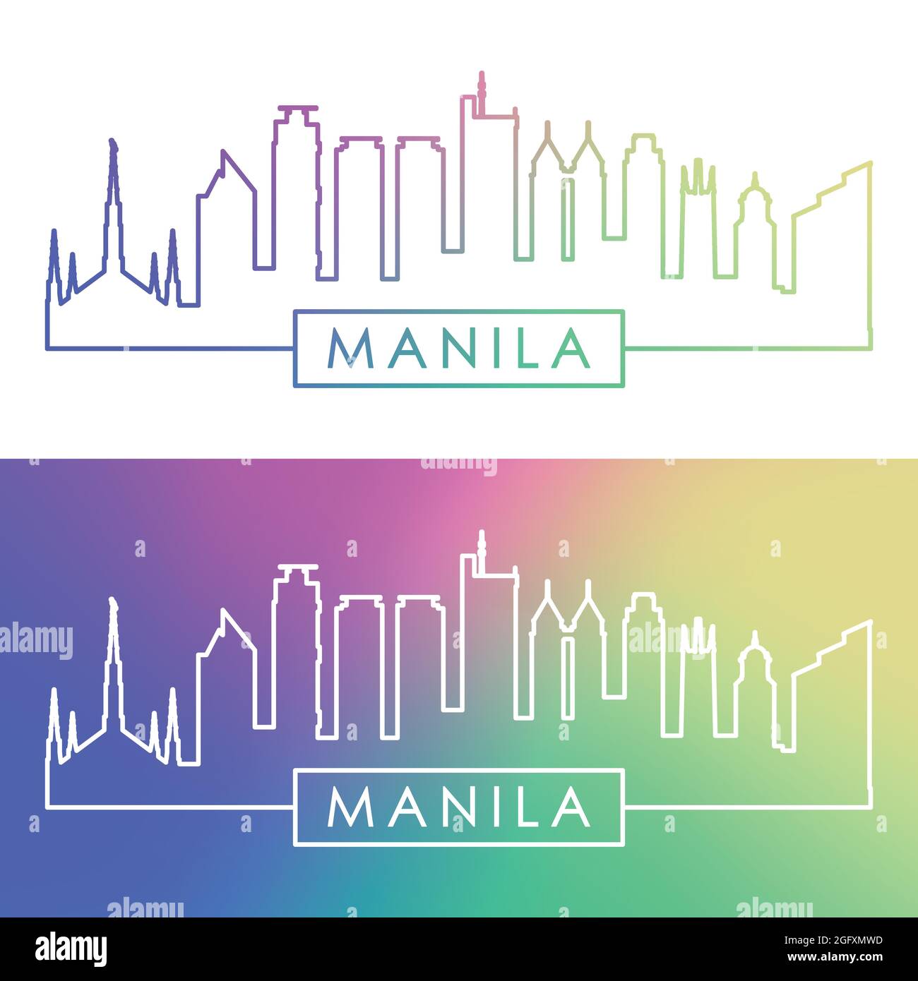 Manila symbol skyline hi-res stock photography and images - Alamy