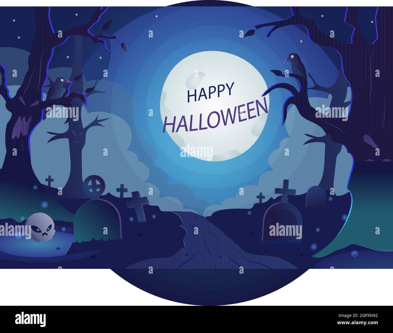 Gradient halloween background Vector illustration Stock Vector Image ...