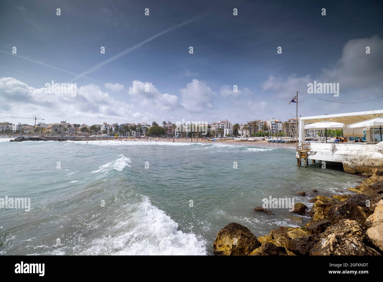 View of sitges, near Barcelona, Spain Stock Photo - Alamy
