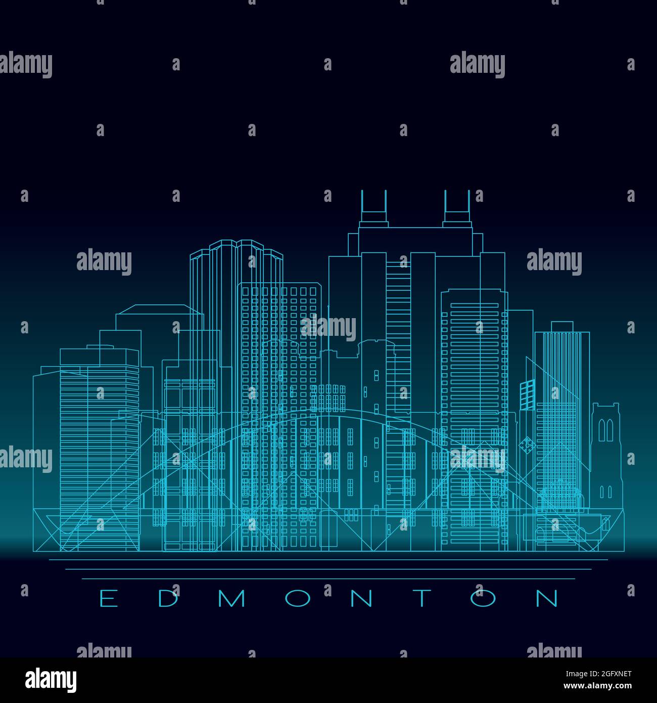 Edmonton skyline estate hi-res stock photography and images - Alamy