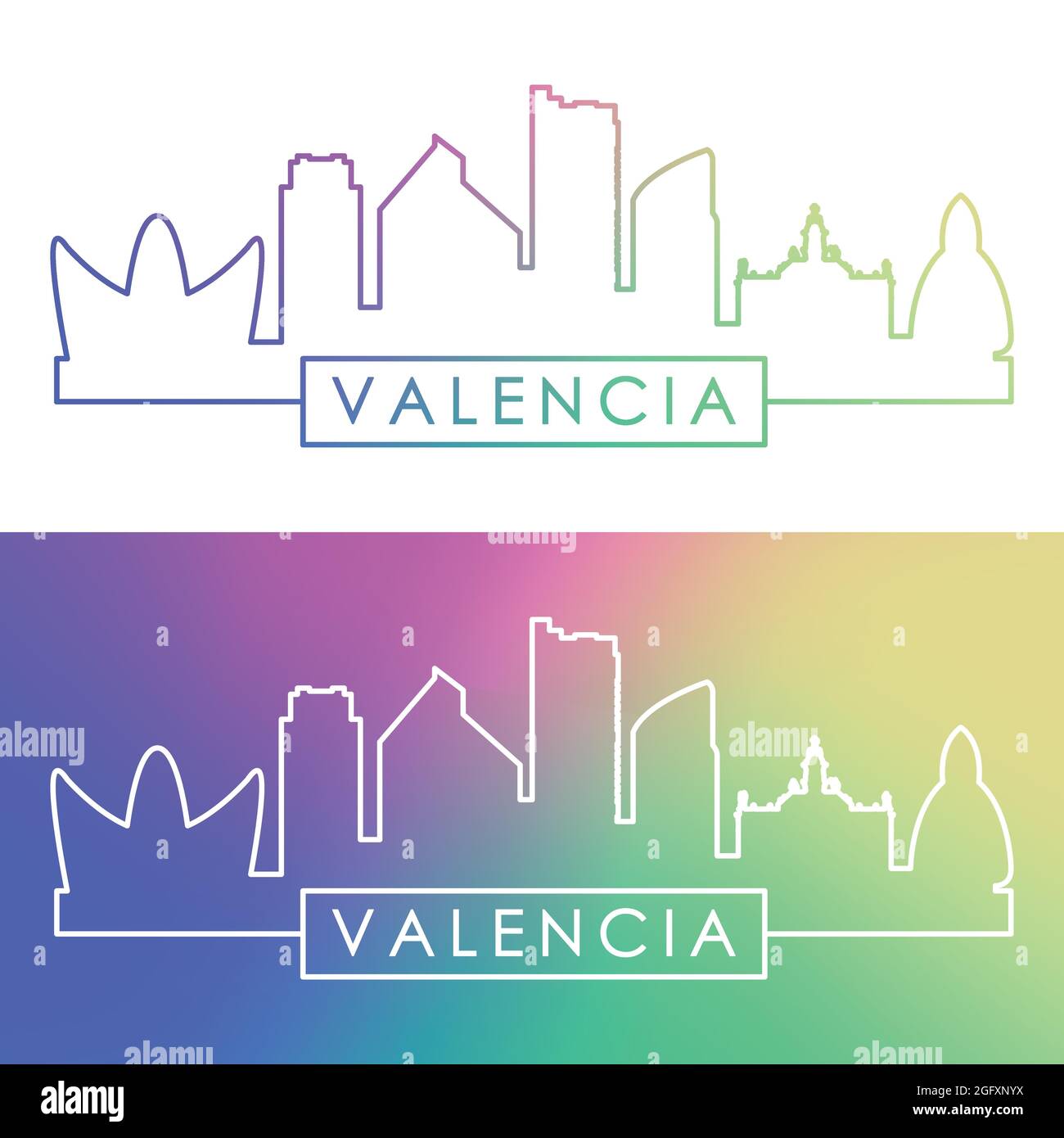 Valencia spain view Stock Vector Images - Alamy