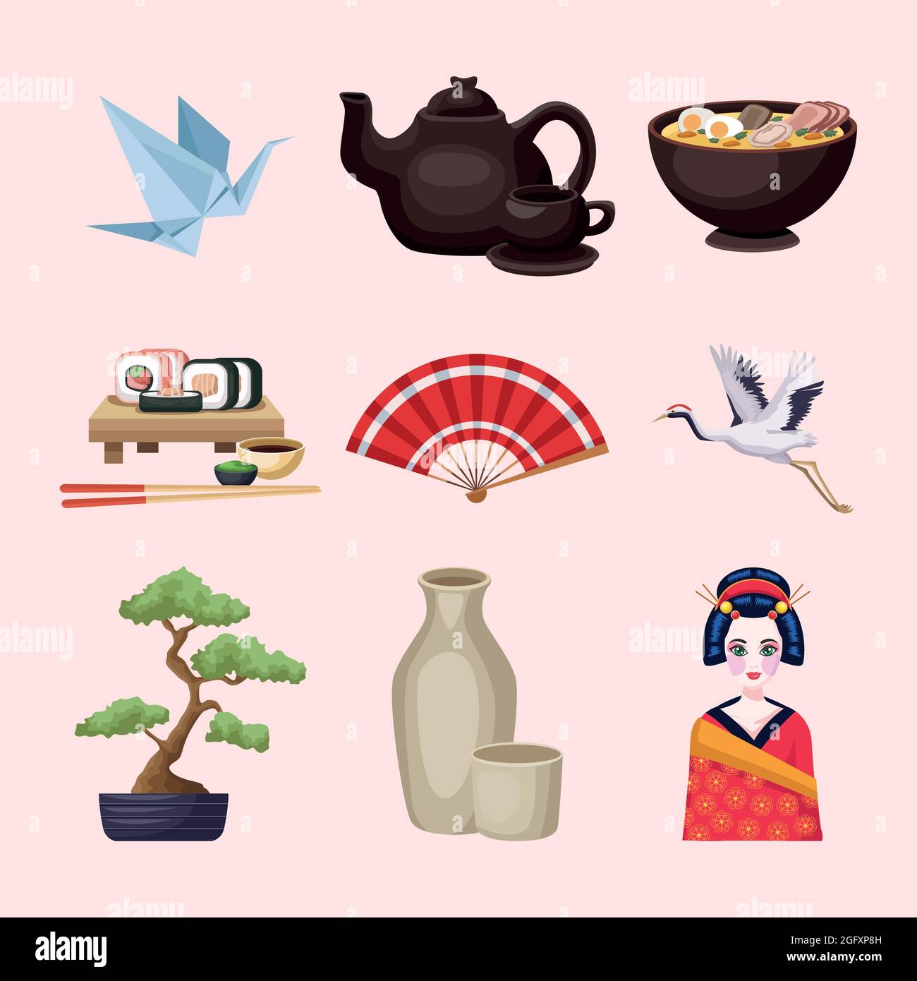 Traditional japanese vase Stock Vector Images - Alamy