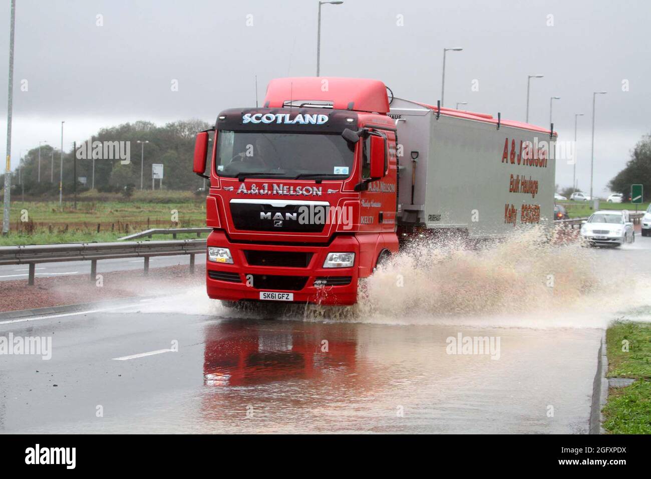 Heavy rain brings flooding and chaos to Ayrshire Water running off the ...