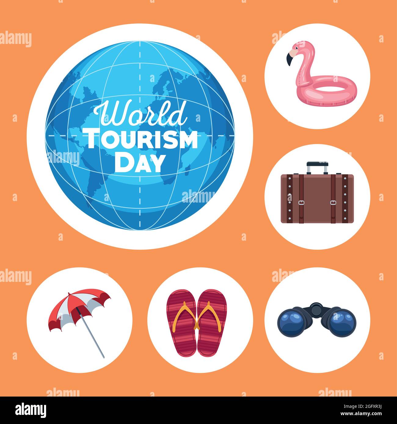 world tourism six icons Stock Vector Image & Art - Alamy