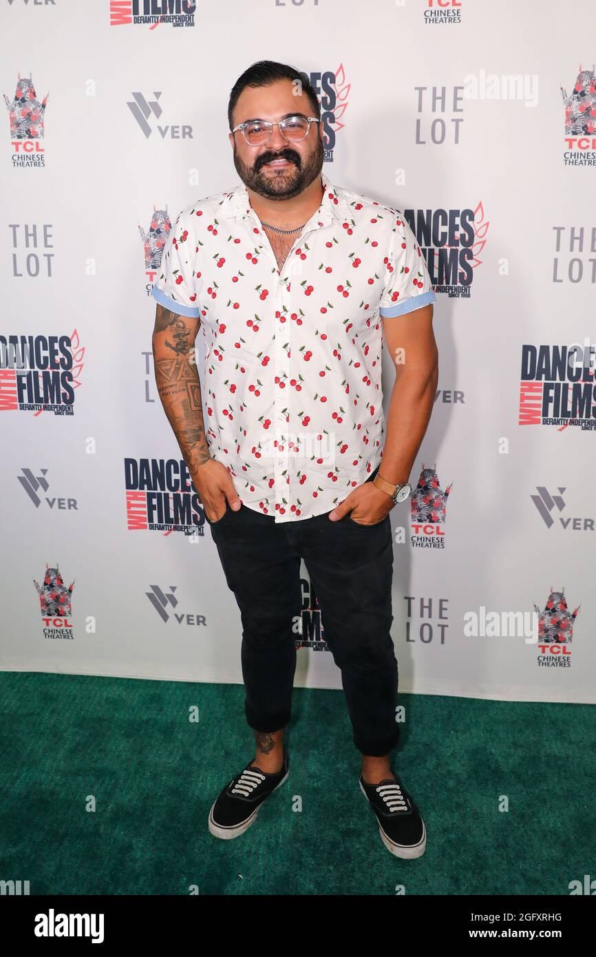 Aj Apone arrives at the premiere of "The Art of Protest" at TCL Chinese ...