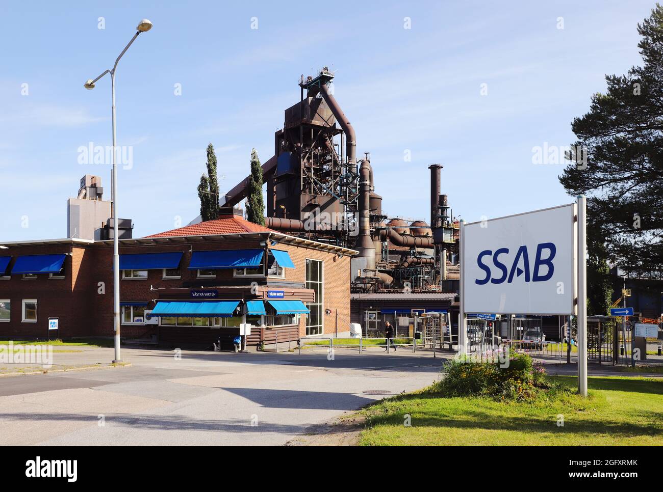 Lulea, Sweden - August 24, 2021: View of the west gate and the blast ...