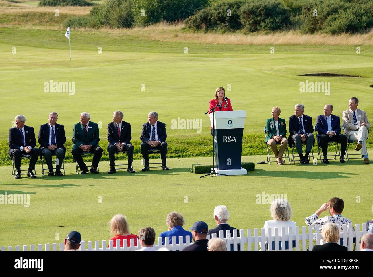 Team USA Captain Sarah Ingram introduces her team during the Opening ...