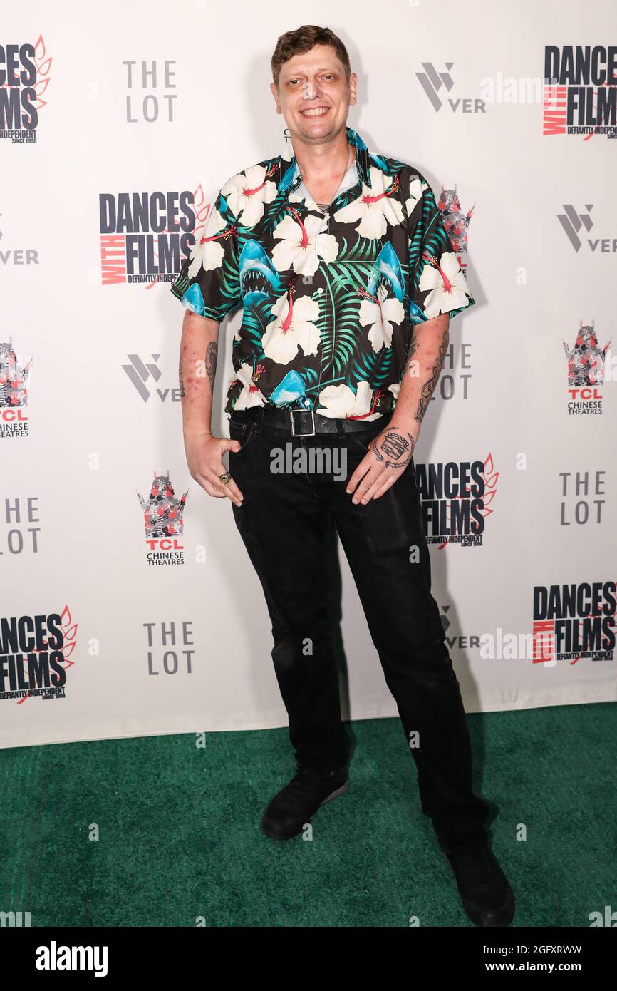 Colin M. Day arrives at the premiere of "The Art of Protest" at TCL ...