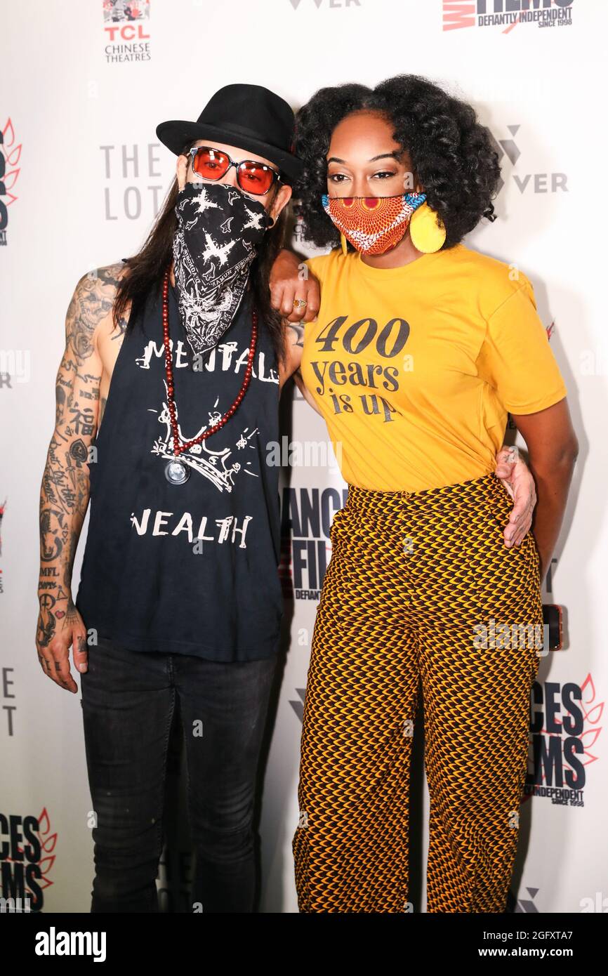 Los Angeles, USA. 26th Aug, 2021. Dave Navarro and Ash Nash arrive at ...