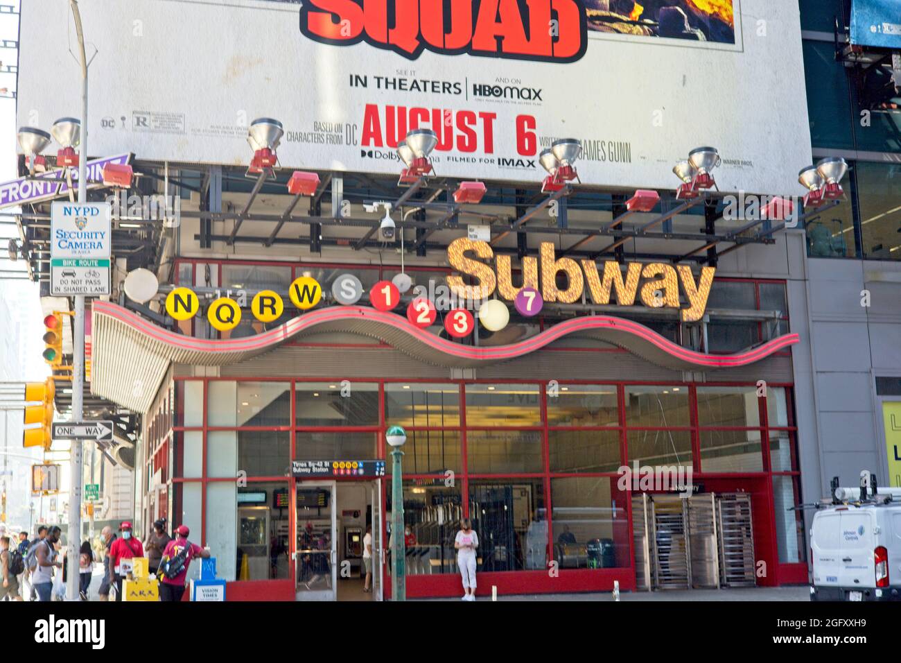 New York, NY, USA - Aug 27, 2021: Artistic display showing subway ...
