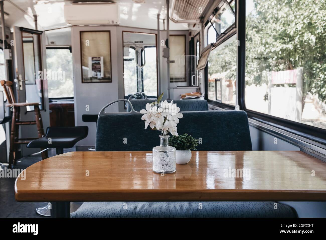 Old fashioned train interior hi-res stock photography and images - Alamy
