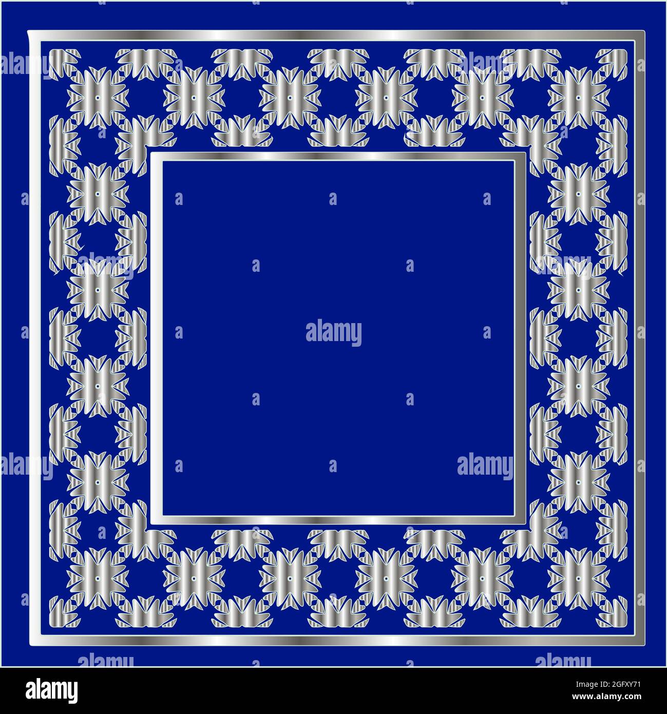 silver frame for design template. Elegant element for design in Eastern ...