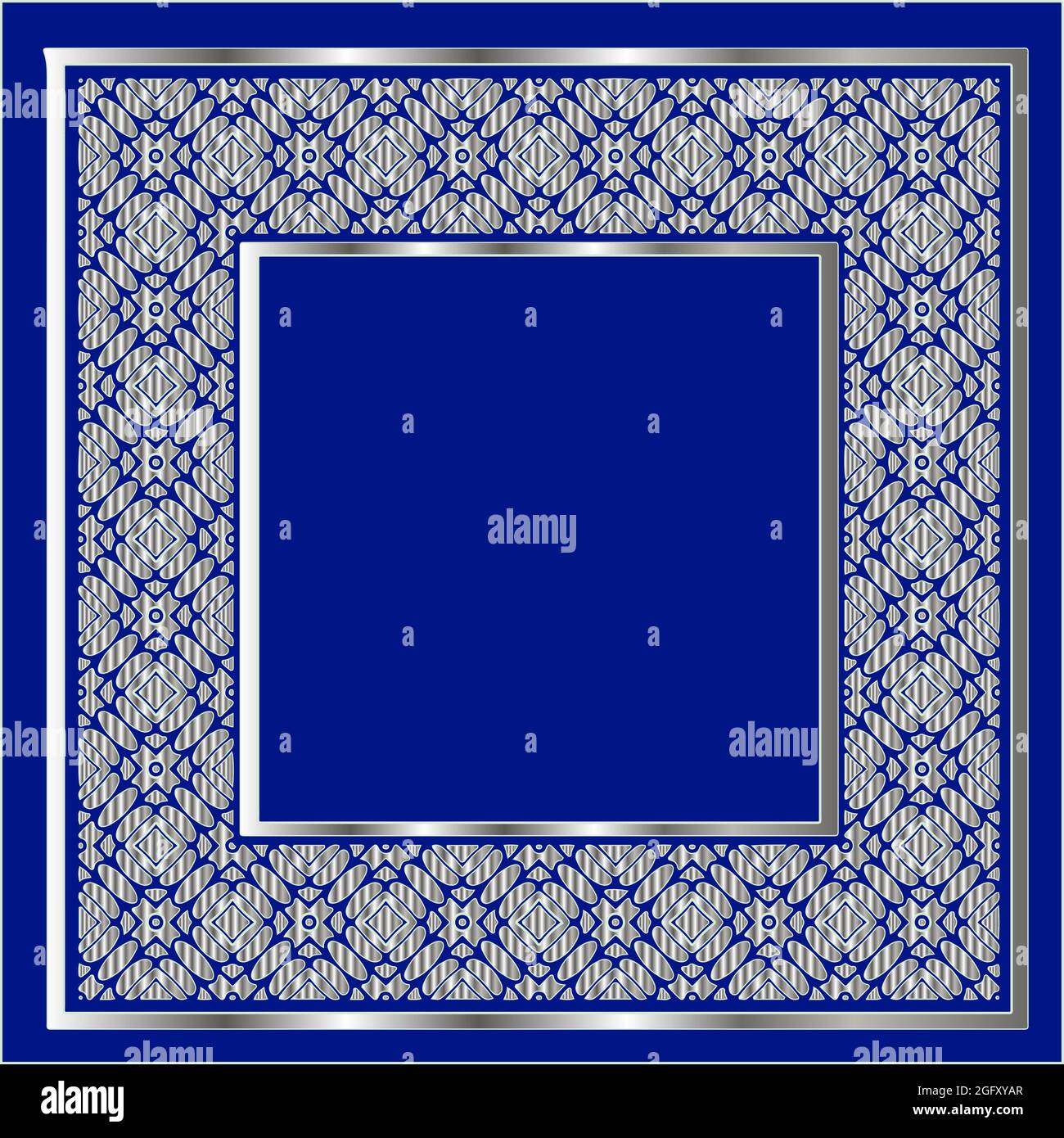 silver frame for design template. Elegant element for design in Eastern ...