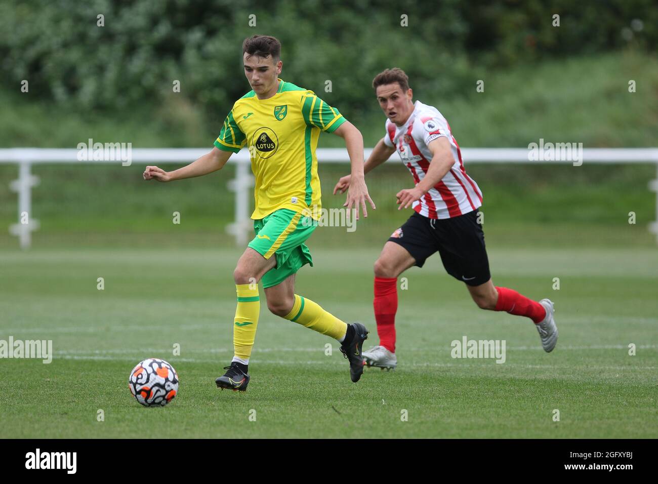 Sunderland, UK. 27th Aug 2021. SUNDERLAND, Liam Gibbs of Norwich City ...