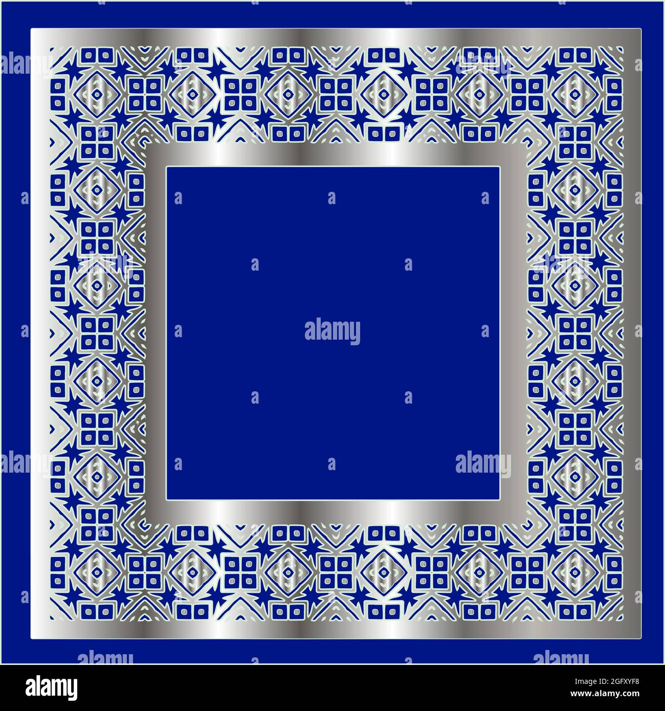 silver frame for design template. Elegant element for design in Eastern ...