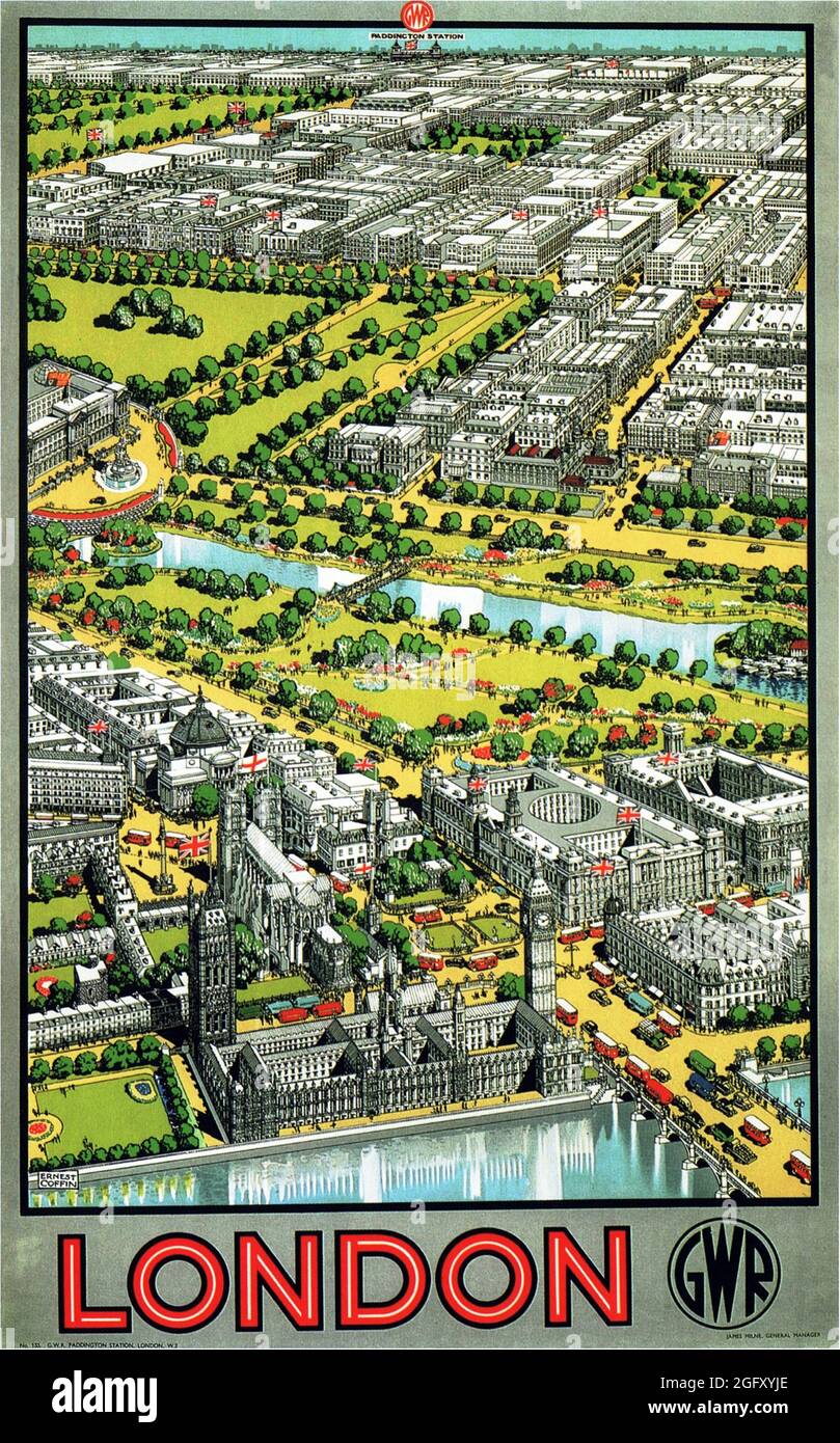 Click On Vintage British railway travel poster - London Stock Photo - Alamy Click On Vintage British railway travel poster - London Stock Photo - Alamy