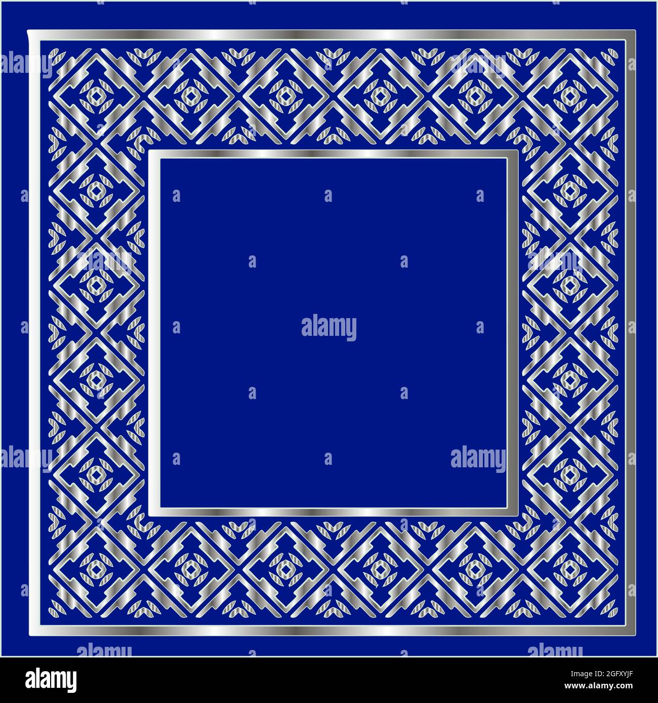 silver frame for design template. Elegant element for design in Eastern ...