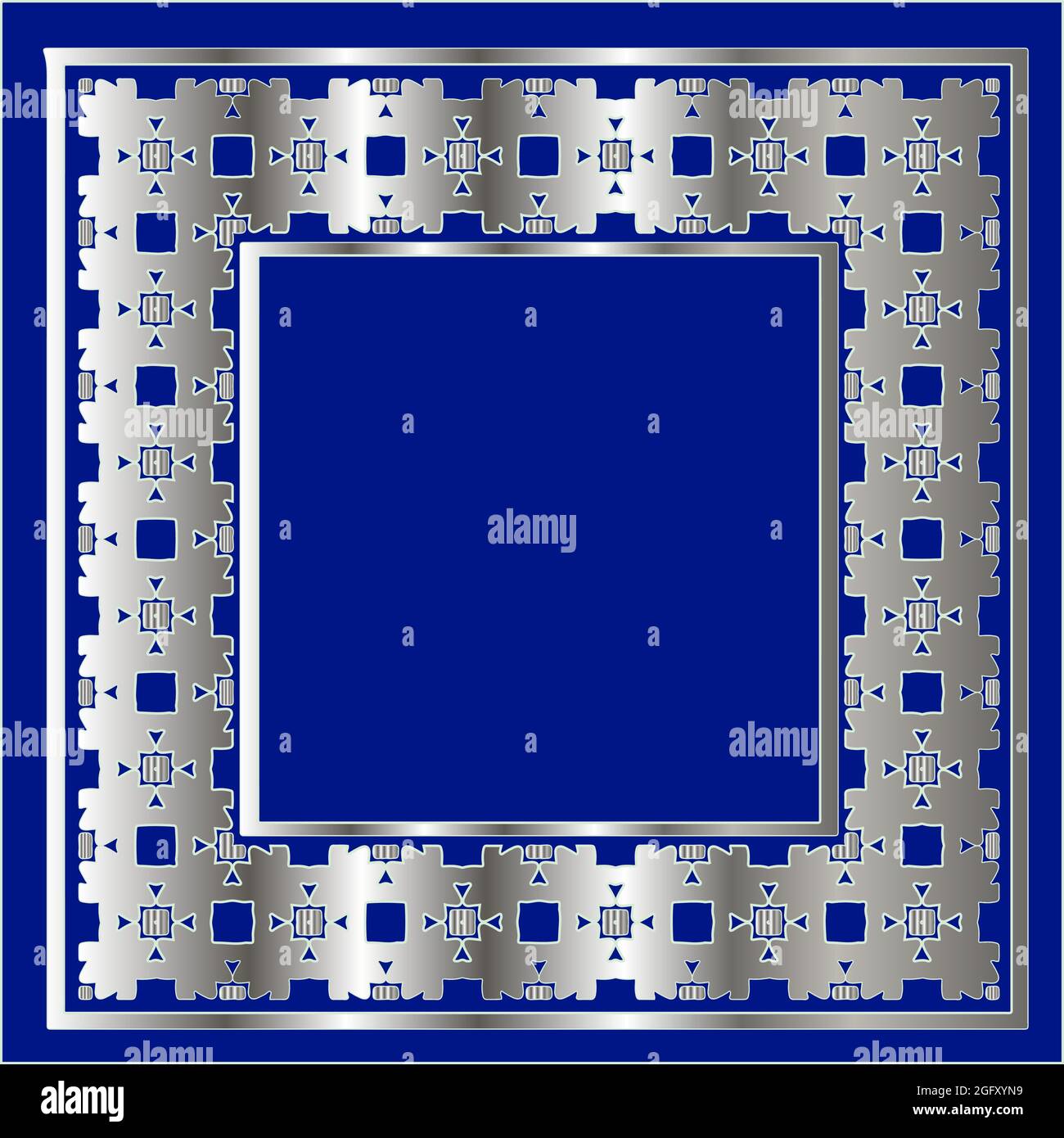 silver frame for design template. Elegant element for design in Eastern ...