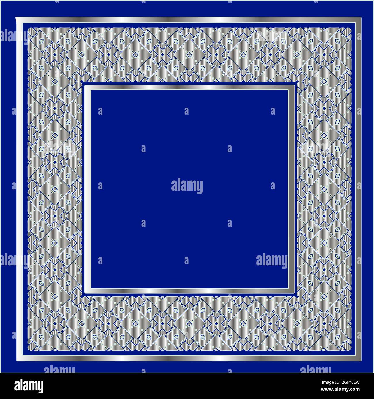 silver frame for design template. Elegant element for design in Eastern ...