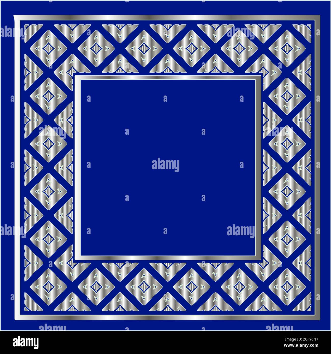 silver frame for design template. Elegant element for design in Eastern ...