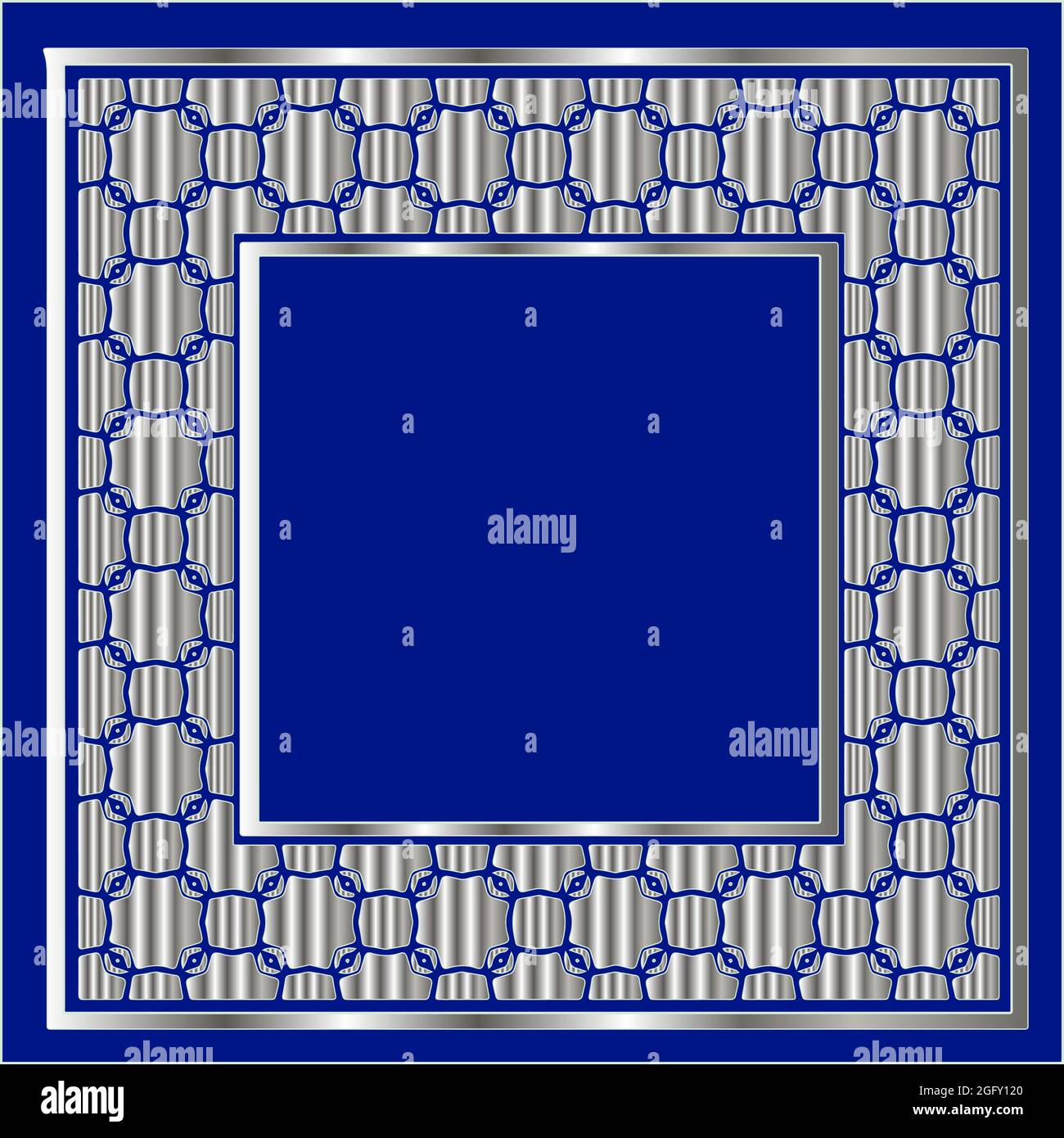 silver frame for design template. Elegant element for design in Eastern ...