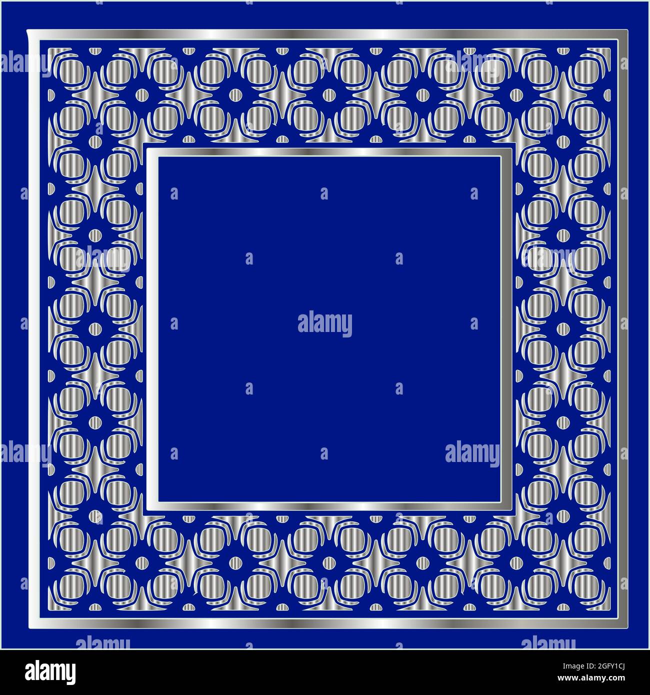 silver frame for design template. Elegant element for design in Eastern ...
